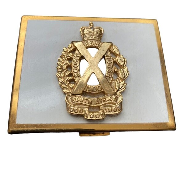 Makeup | Vintage Elgin American Powder Compact And Puff Scottish Horse ...